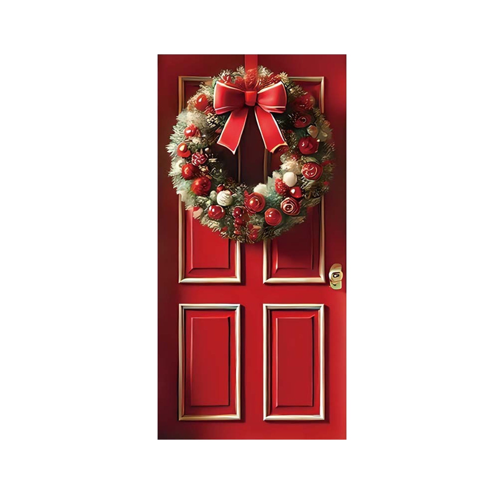 35 X 71 Inch Christmas Door Cover | Festive Party Decoration ...