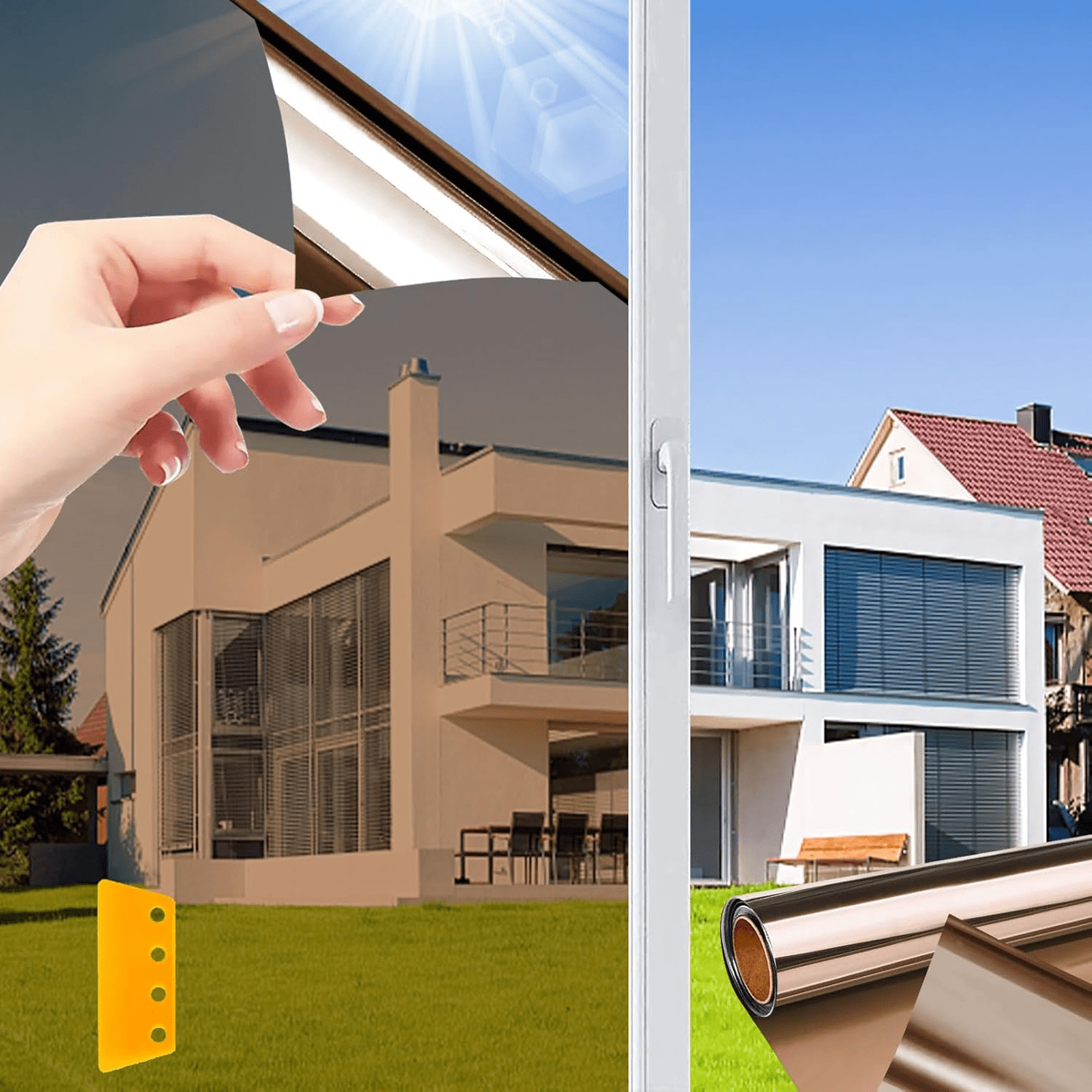 35"X160"One Way Daytime Window Privacy Film with Tools See Out Not in ...