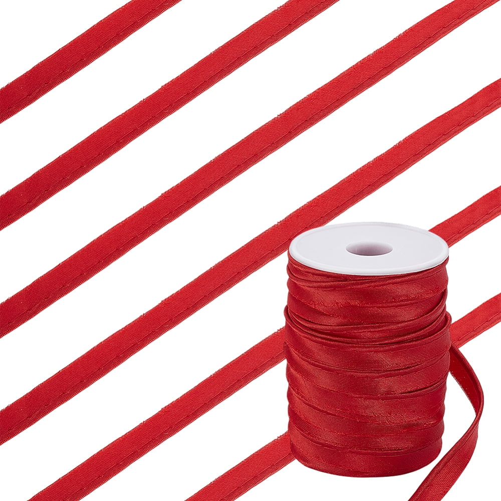 35 Yards Polyester Satin Bias Piping Tape 3/8 Inch Red Bias Tape with ...