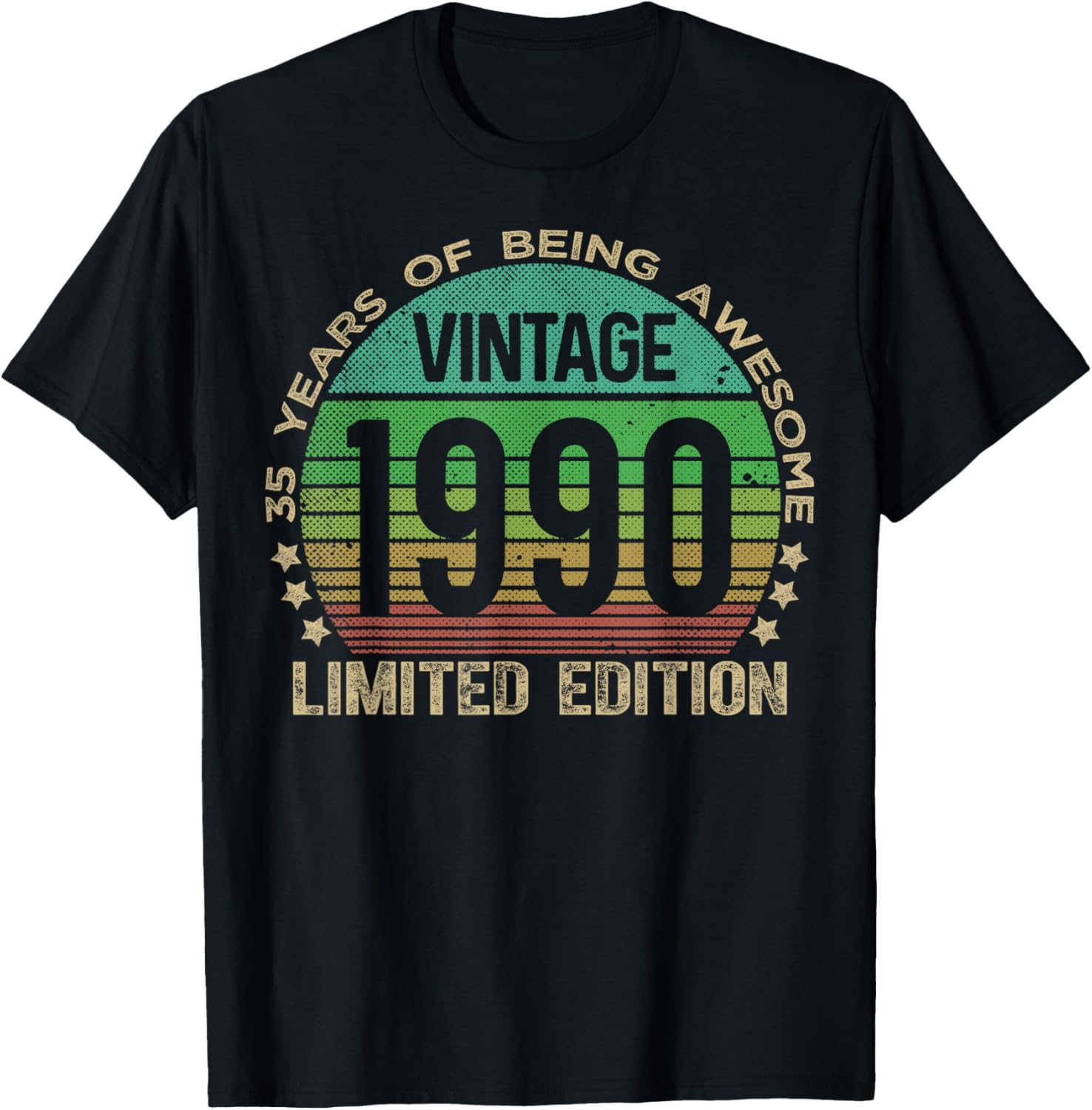 35 Year Old Gifts Vintage 1990 Limited Edition 35th Birthday T-Shirt ...