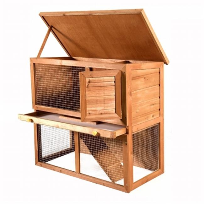 35 in. Wooden Chicken Coop Hen House Rabbit Wood Hutch Poultry Cage ...
