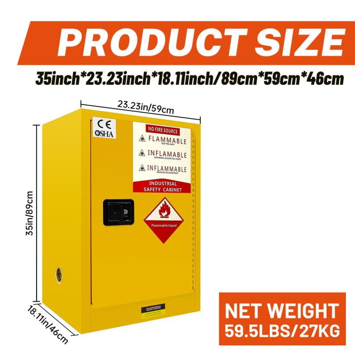 35-inch 12 Gallon Industrial Fire Safety Cabinet - Contemporary Double ...