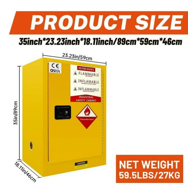 35-inch 12 Gallon Industrial Fire Safety Cabinet - Transformative ...