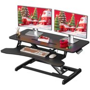 Lorell Adjustable Height Standing Computer Desk Riser, Electric, Black ...