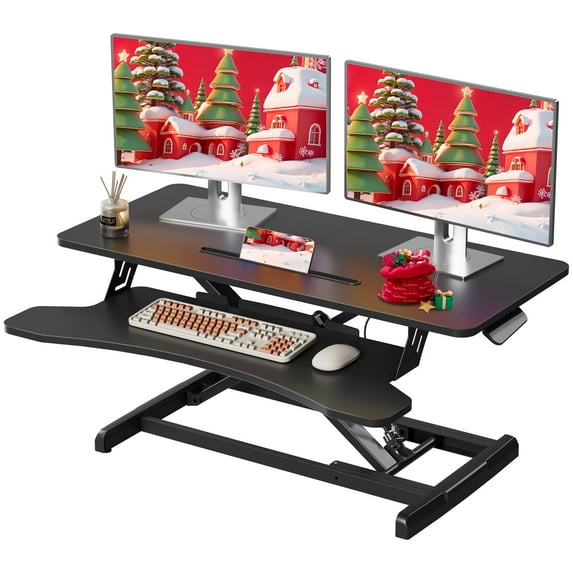 Joy Seeker 35 inch Standing Desk Converter, Height Adjustable Desktop ...
