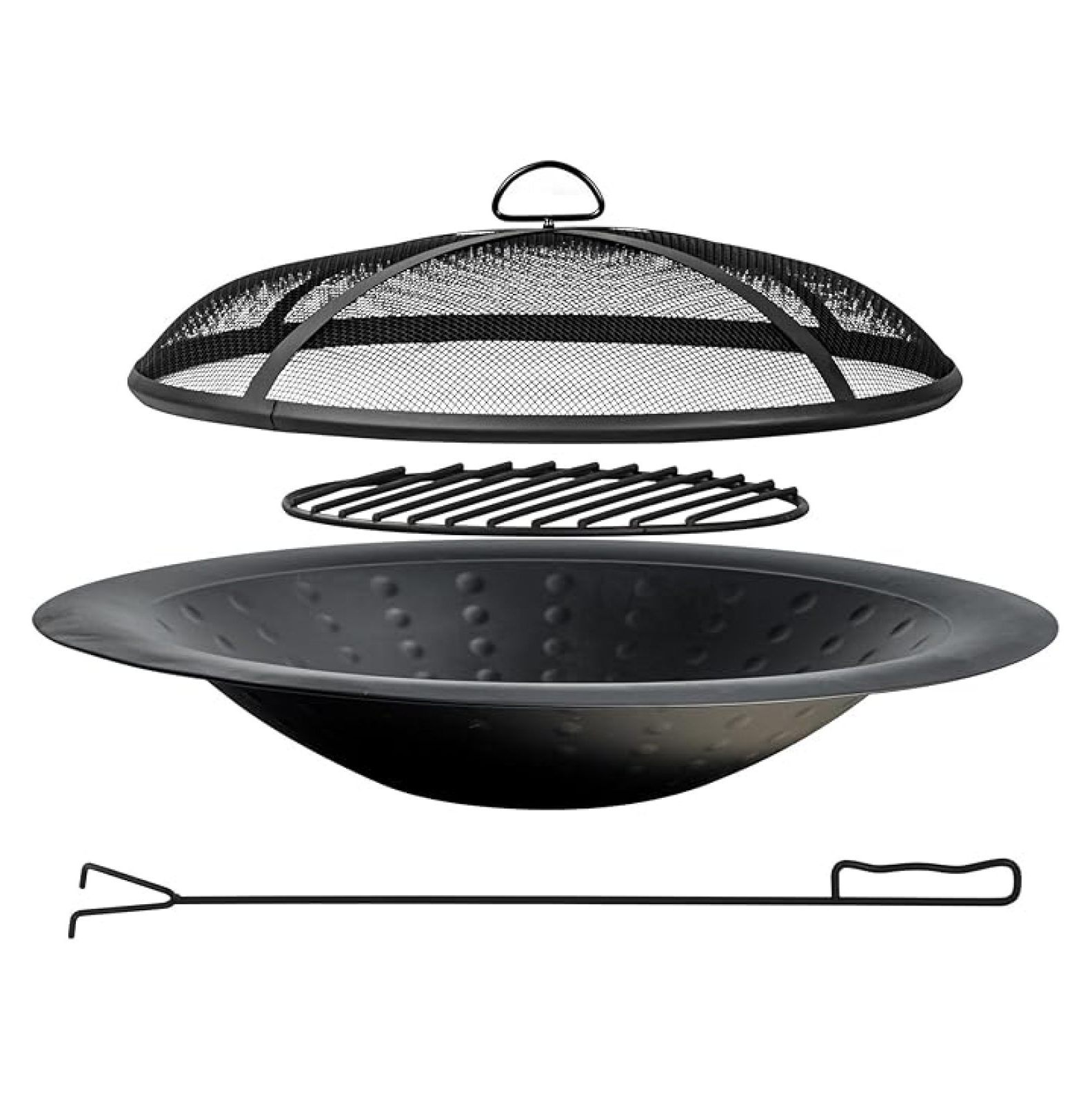 35 inch Steel Fire Bowl for DIY or Replacement Existing , Wood Burning ...