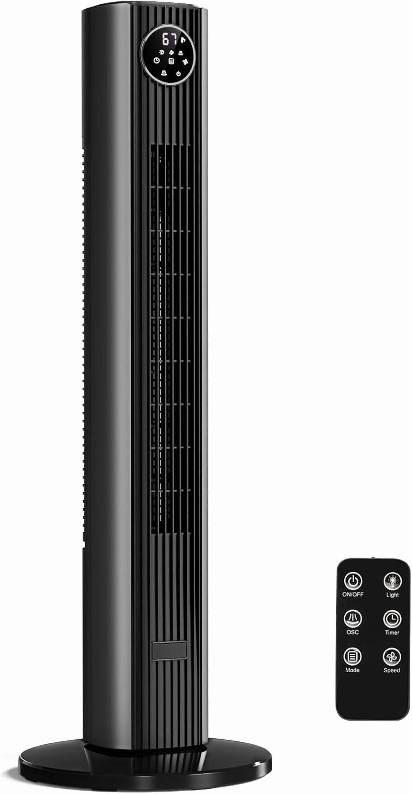35-inch Tower Fan with 85° Oscillation, Quiet Cooling, Remote Control ...