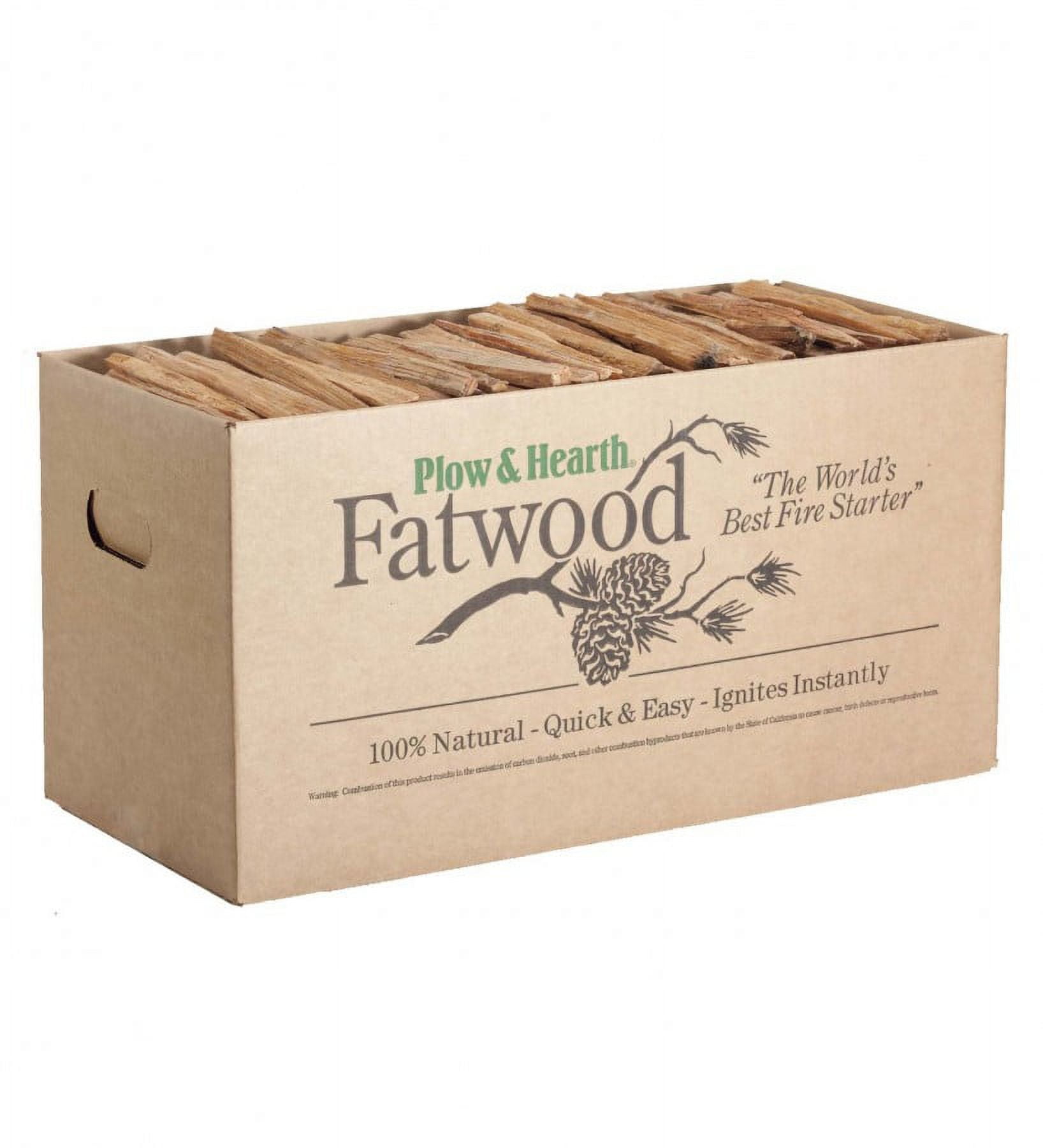 Plow & Hearth 35lb Fatwood Fire Starter - Easy Start Kindling for ...
