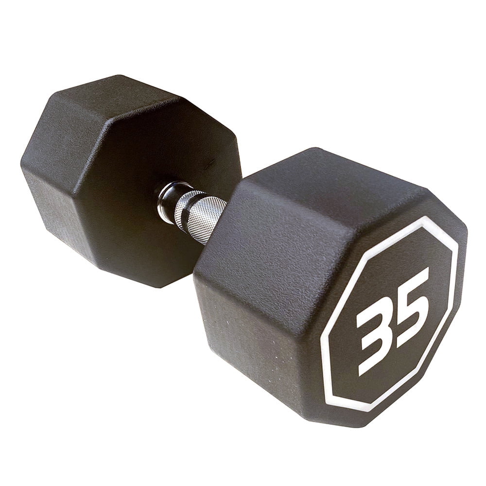 35 lbs Octagonal Dumbbells, Hard Chrome Plated Handle Dumbbells ...