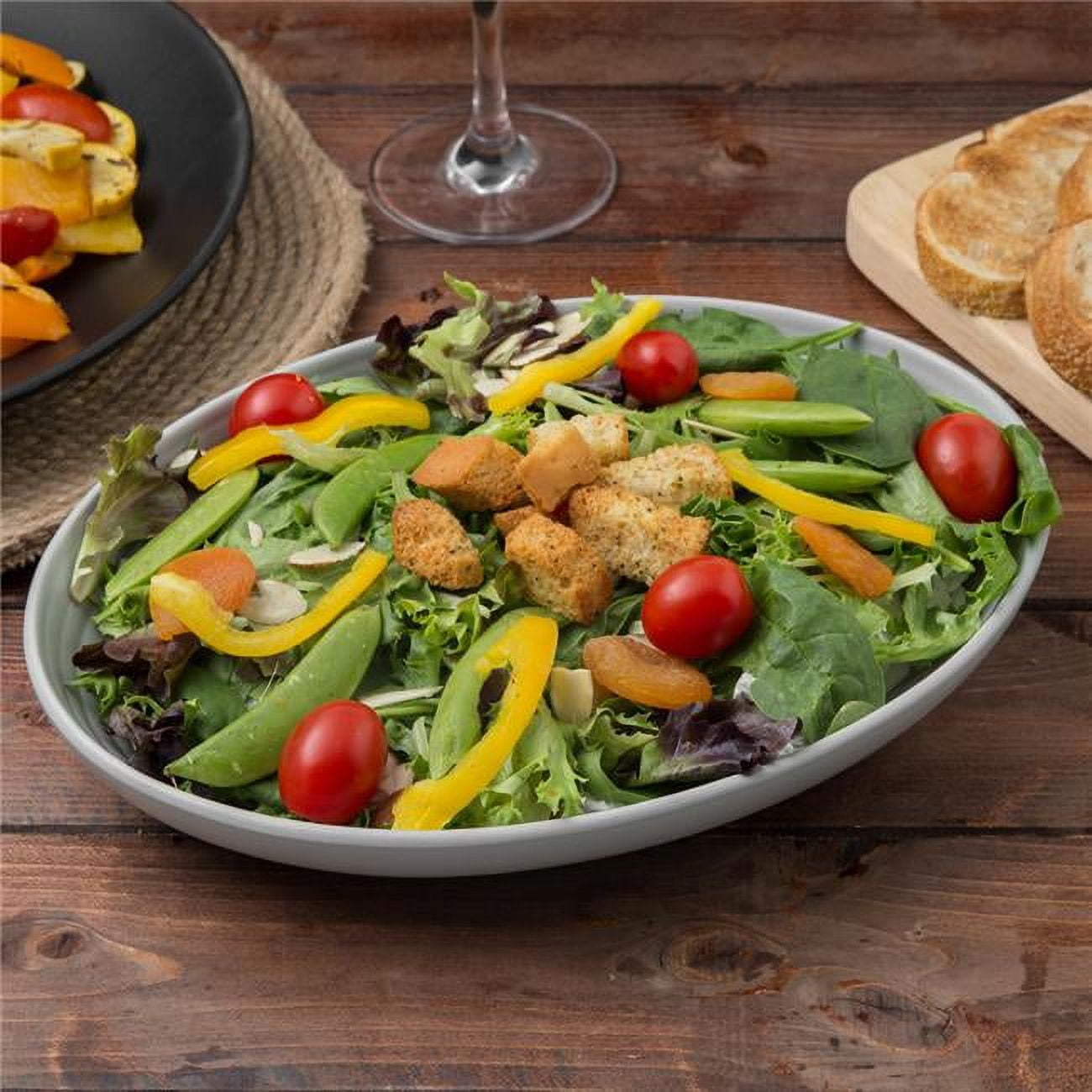 35 oz Embossed Oval Coupe Bowl, Matte Gray - Walmart.com