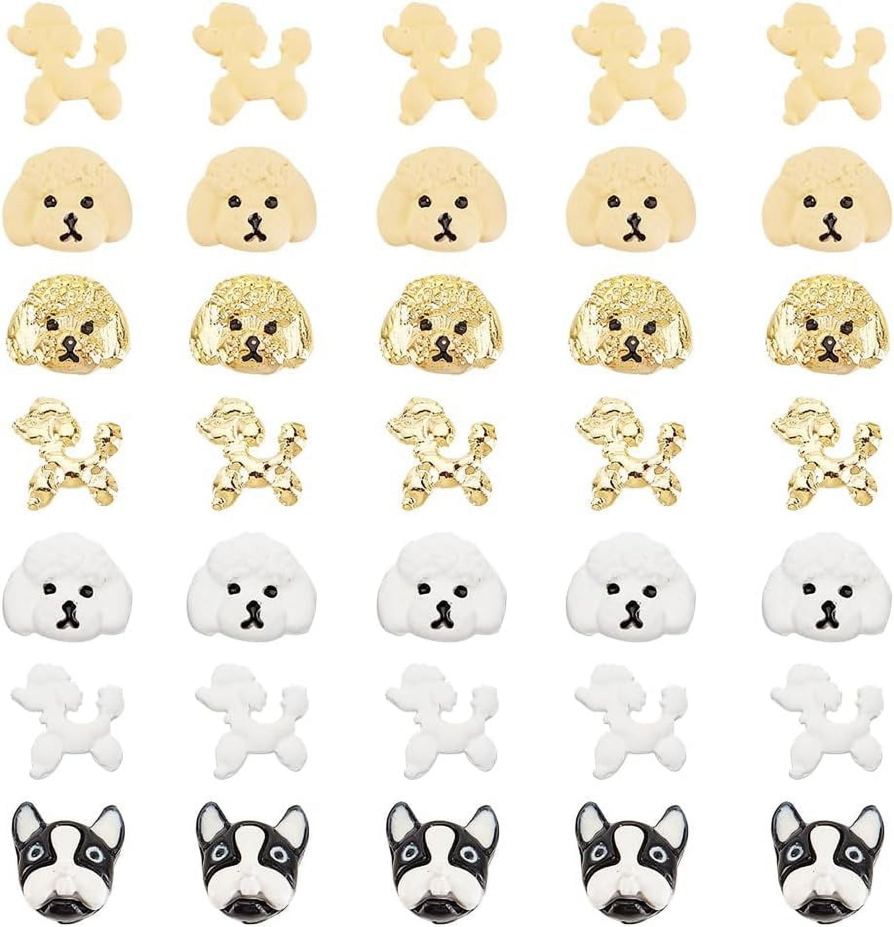35 pcs Dog Themed Resin Filler Dog Alloy Cabochon Animal Resin ...