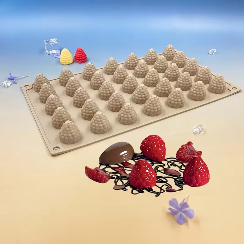 35 simulated raspberries, raspberries, fruit silicone molds, decorative ...