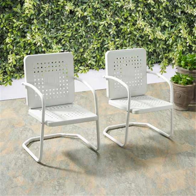 35 x 22 x 22 in. Bates Metal Chair - White, Set of 2 - Walmart.com