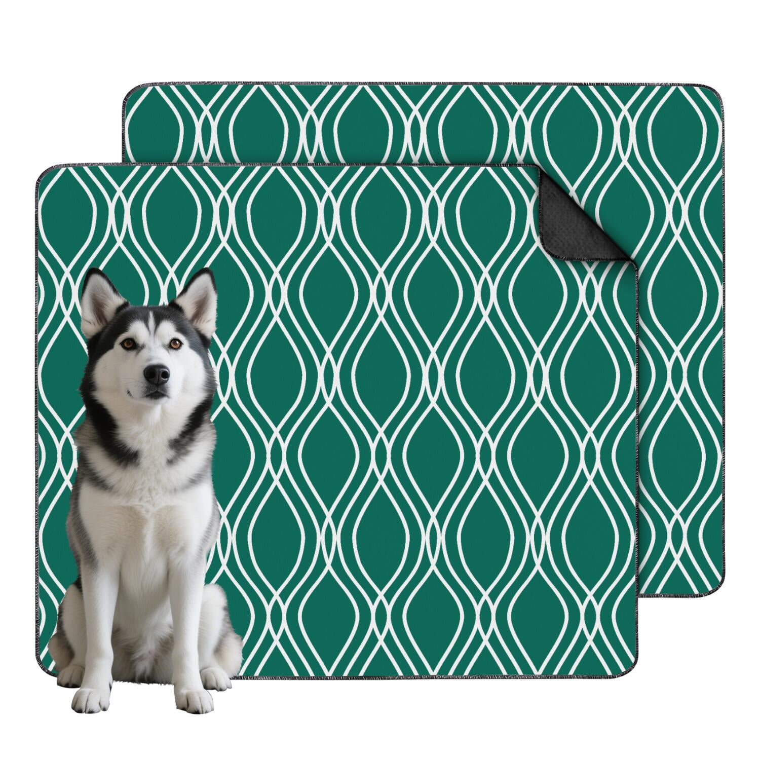 35"x41" Leopard Print Potty Pad Washable, Reusable Dog Pee Pads with ...