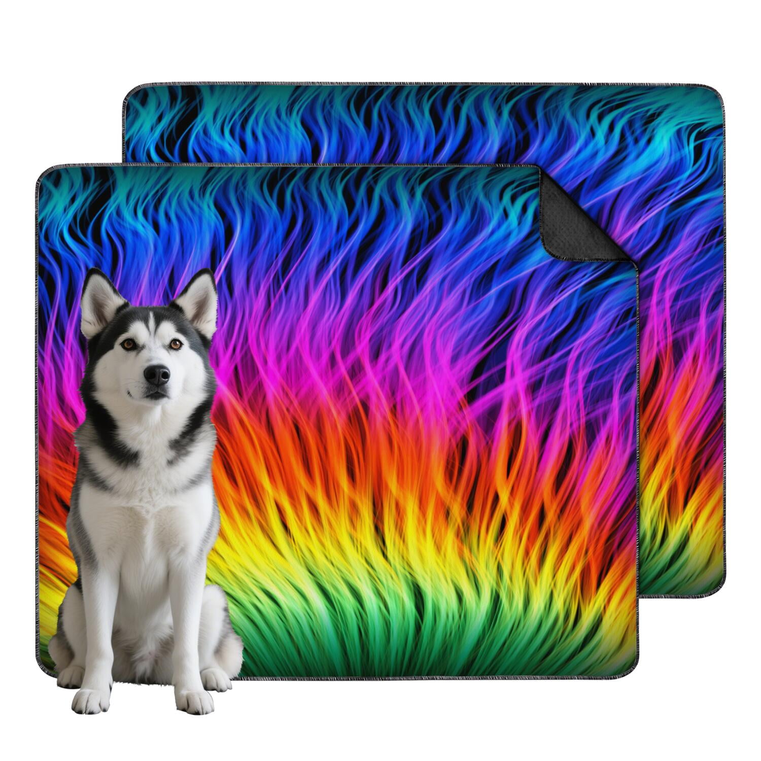 35"x41" Washable & Reusable Dog Pee Pads, Leopard Print Non-Slip Potty ...