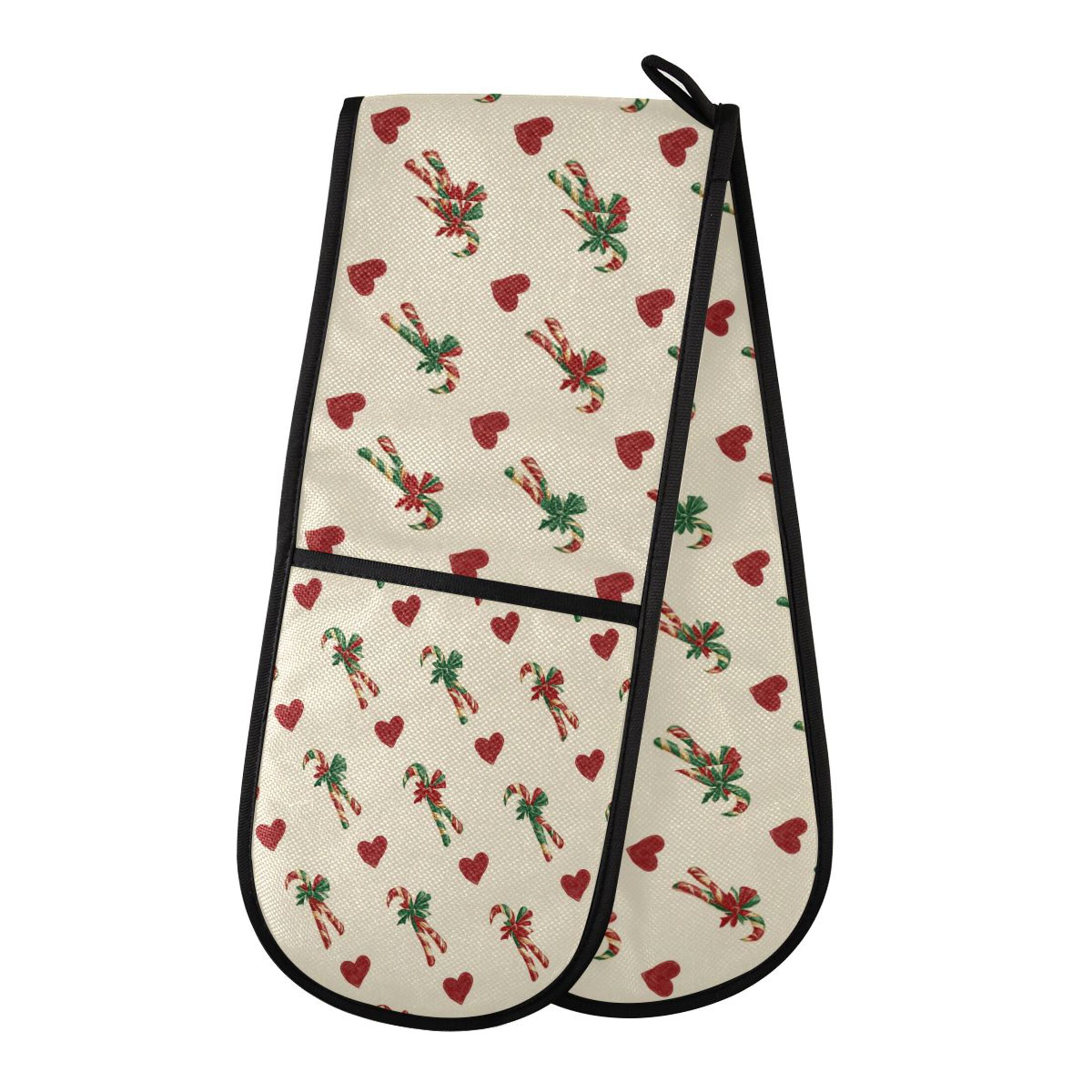 35" x7" Double Oven Mitt Heat Resistant Oven Gloves Withstands Up to ...