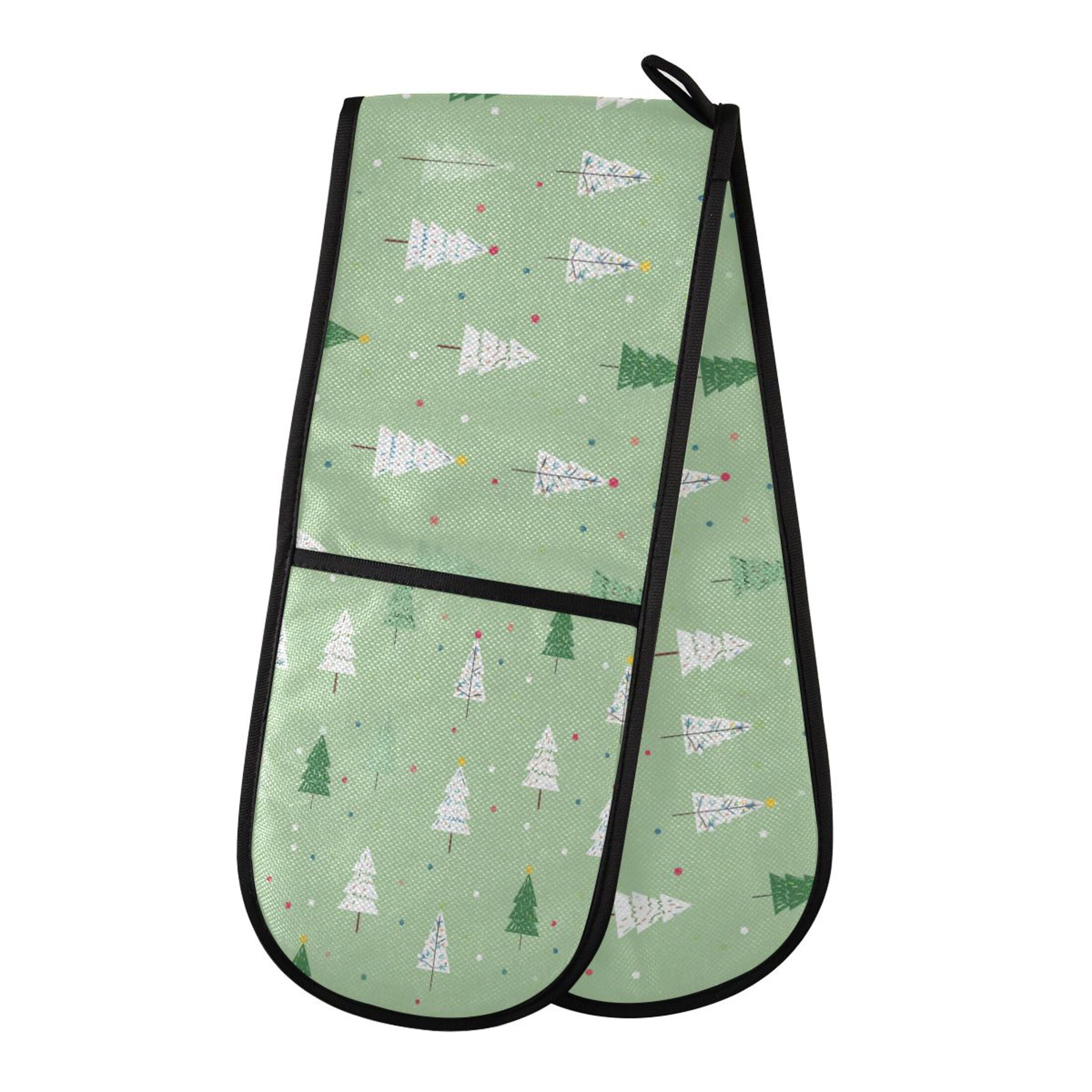 35" x7" Double Oven Mitt Heat Resistant Oven Gloves Withstands Up to ...