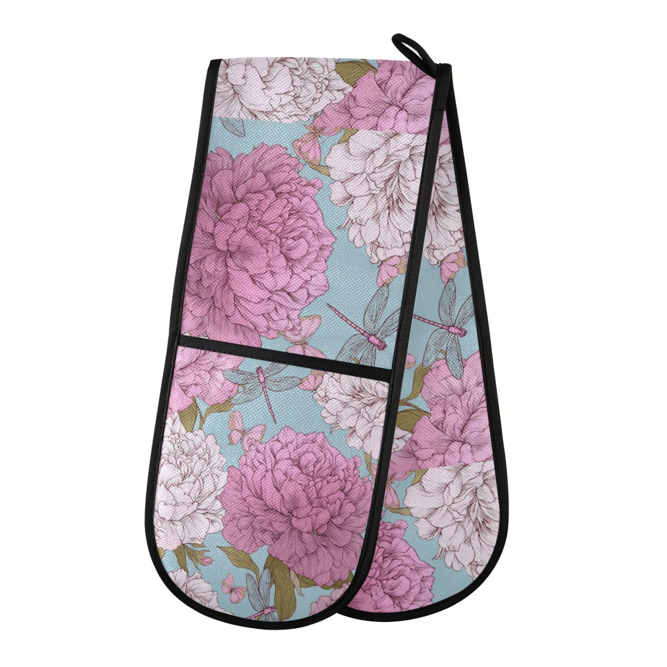 35" x7" Double Oven Mitt Heat Resistant Oven Gloves Withstands Up to ...