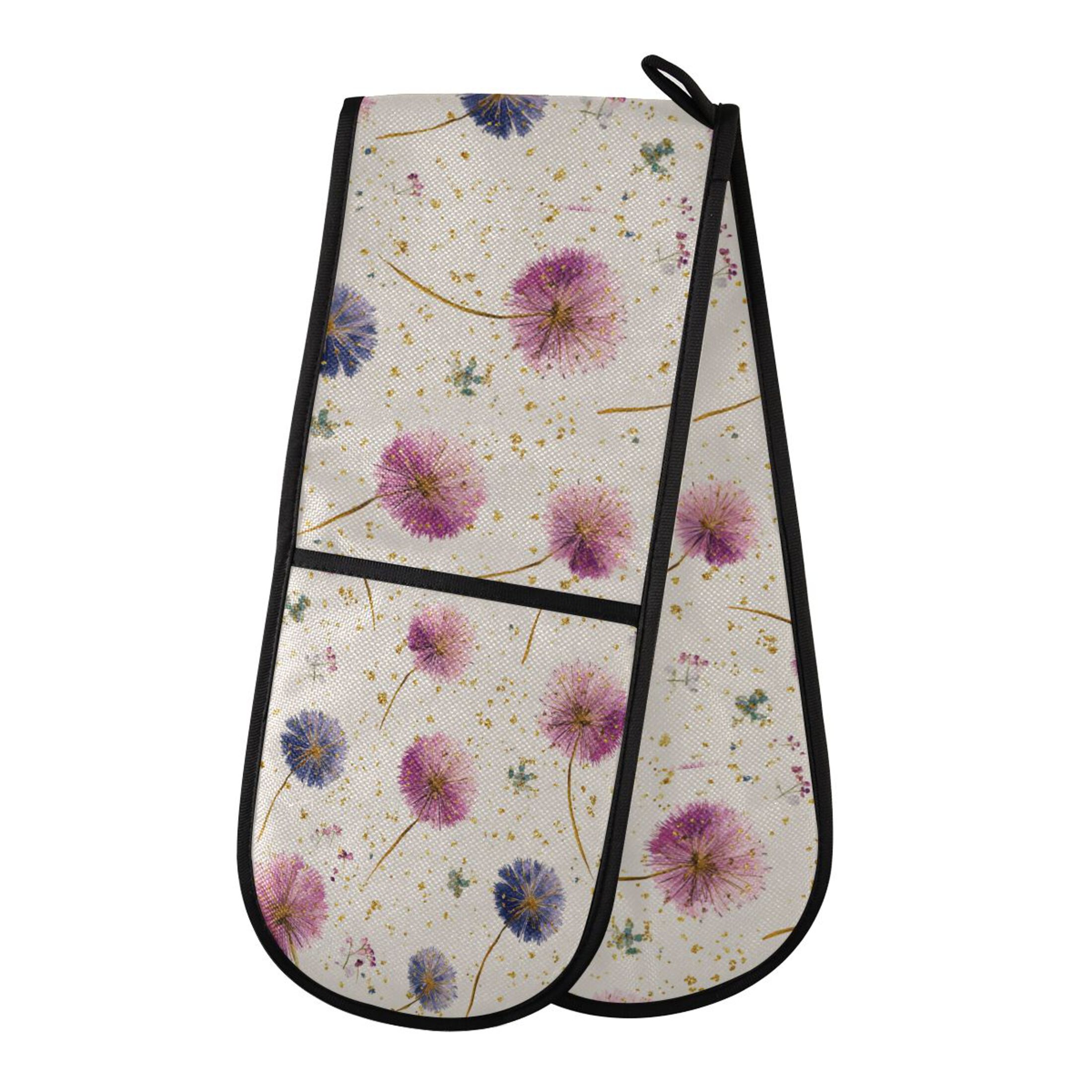 35" x7" Double Oven Mitt Heat Resistant Oven Gloves Withstands Up to ...