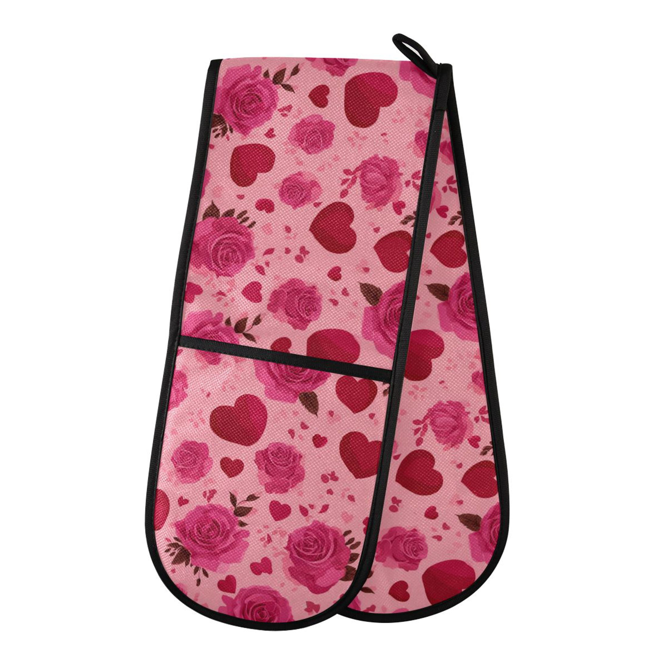 35" x7" Double Oven Mitt Heat Resistant Oven Gloves Withstands Up to ...