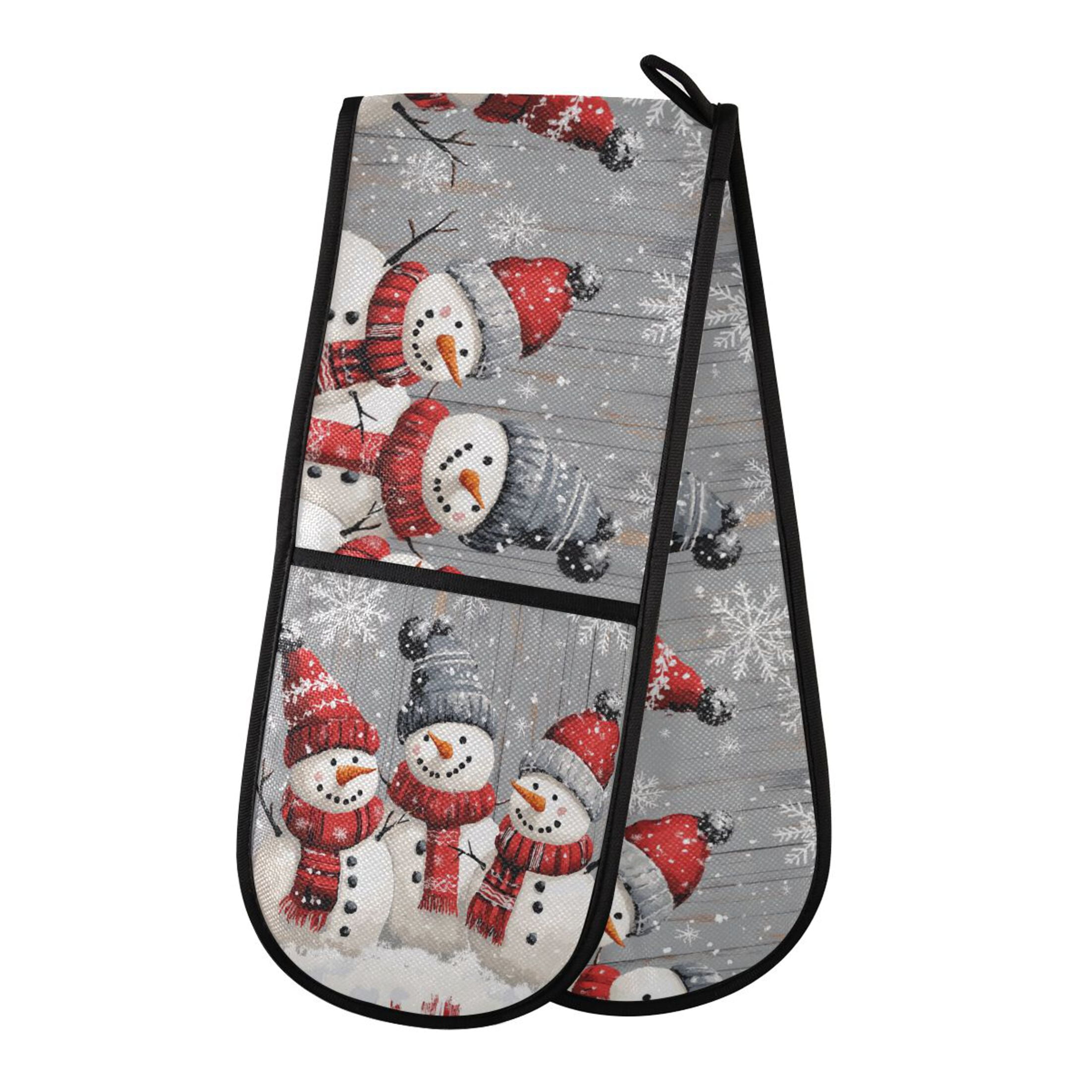 35" x7" Double Oven Mitt Heat Resistant Oven Gloves Withstands Up to ...