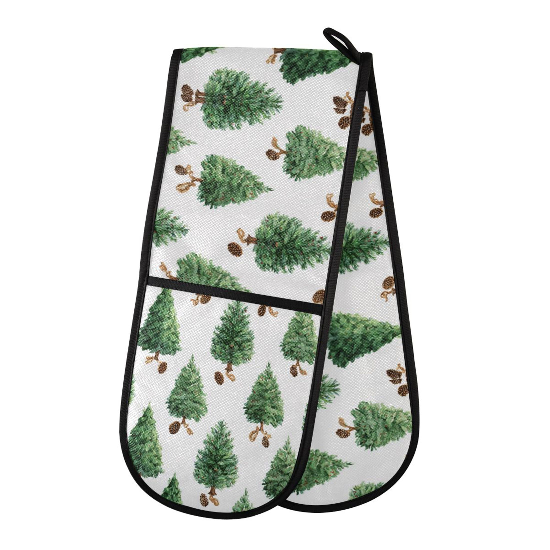 35" x7" Double Oven Mitt Heat Resistant Oven Gloves Withstands Up to ...