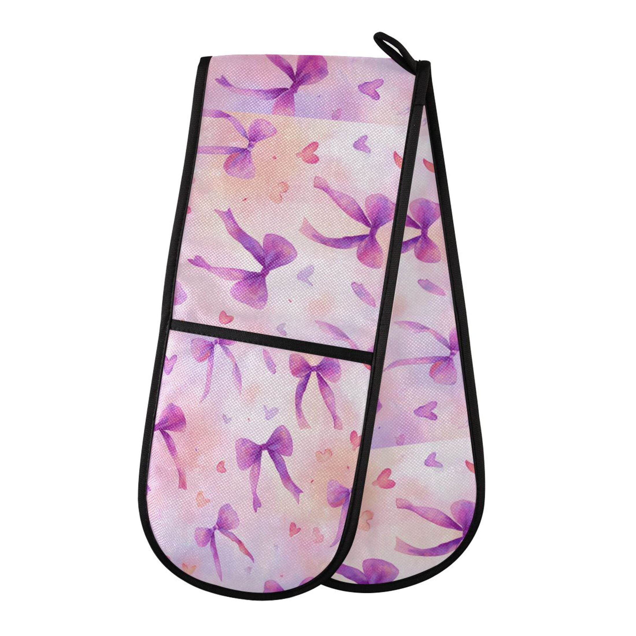 35" x7" Double Oven Mitt Heat Resistant Oven Gloves Withstands Up to 200°C for Kitchen Baking ...