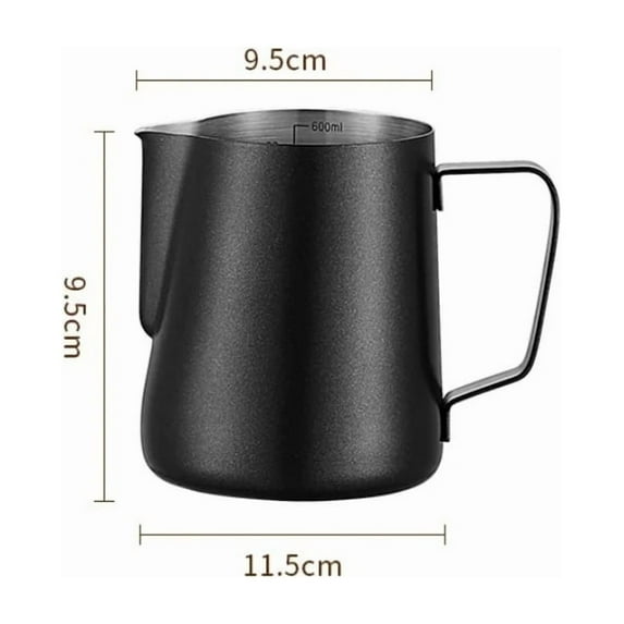 350/600ML Coffee Milk Frothing Pitcher Jug 304 Stainless Steel Precise ...