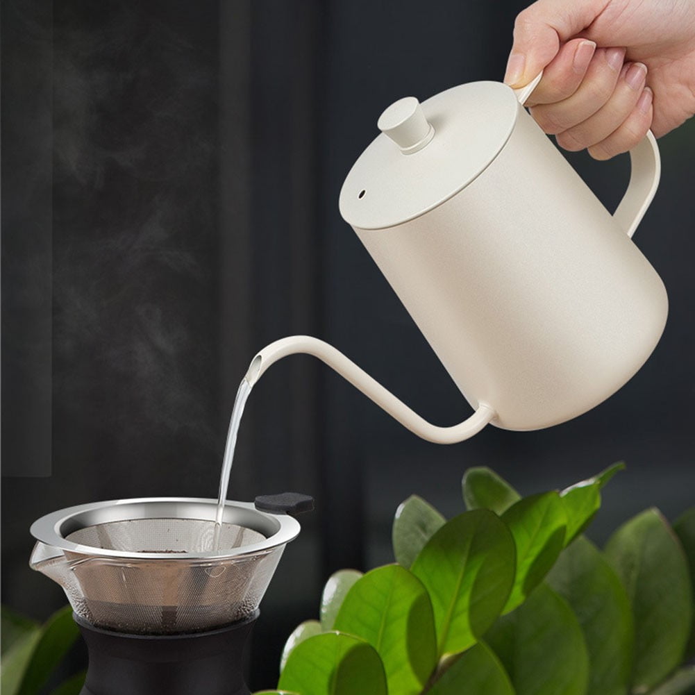 350/600Ml Stainless Steel Gooseneck Kettle Hand Drip Pour Over Coffee Spout Pot 3500Ml Graduated ...