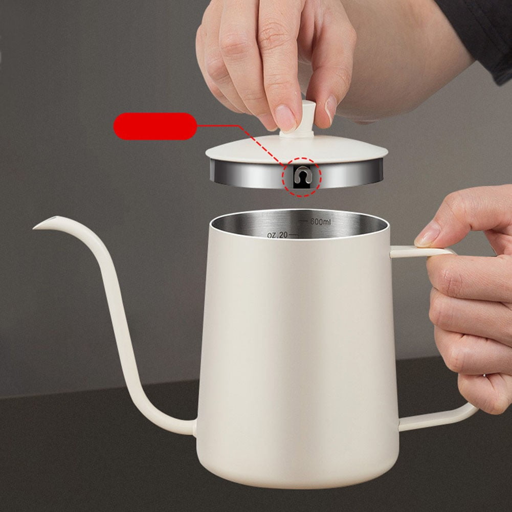 350/600Ml Stainless Steel Gooseneck Kettle Hand Drip Pour Over Coffee ...
