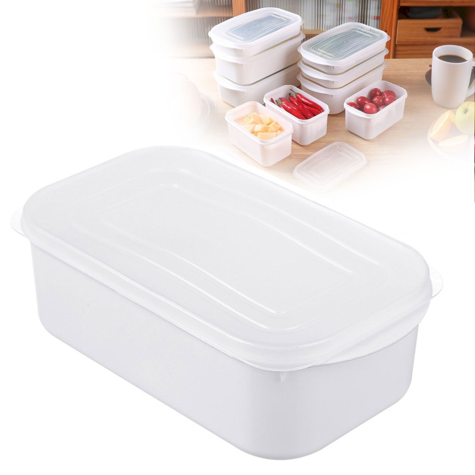 350/700/800/1600ML Microwave Lunch Box Clear Insulated Sealed Storage ...