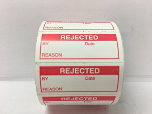 350 Calibration Labels RED Rejected Inspection Quality Control Stickers ...