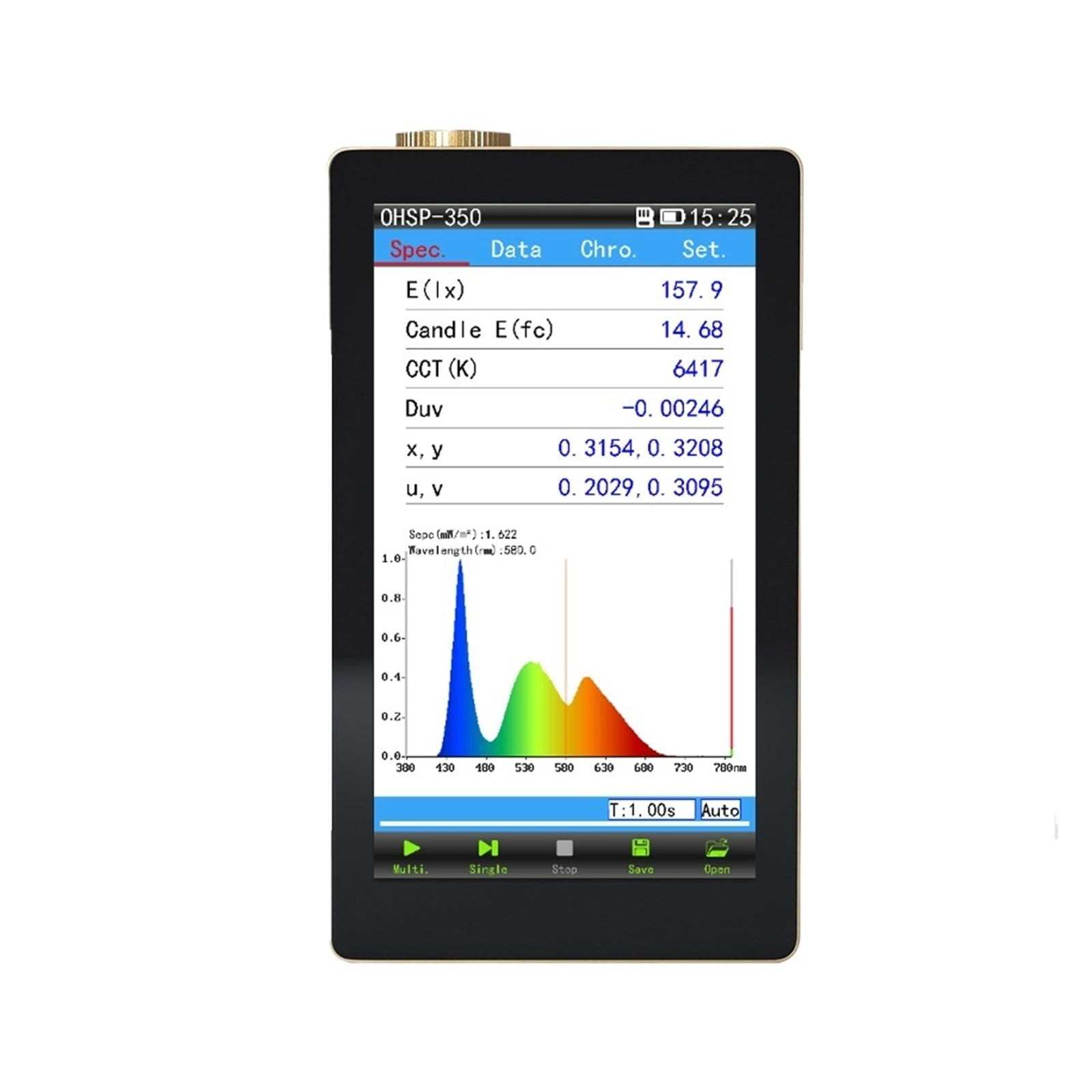 350 Handheld Spectrometer Light Wavelength Meter With PC Software ...