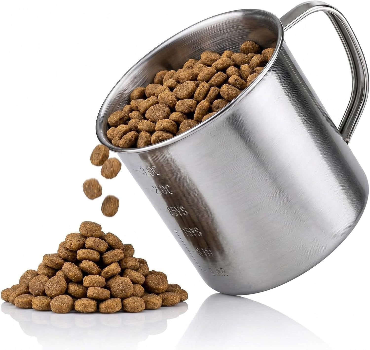 350 ML Dog Food Measuring Scoop 1.5 Cup Stainless Steel Measuring Cups ...