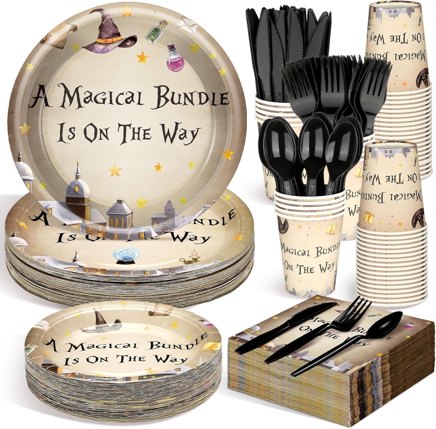 350 Pcs Baby Shower Plates Set Baby Shower Party Supplies Serves 50 ...