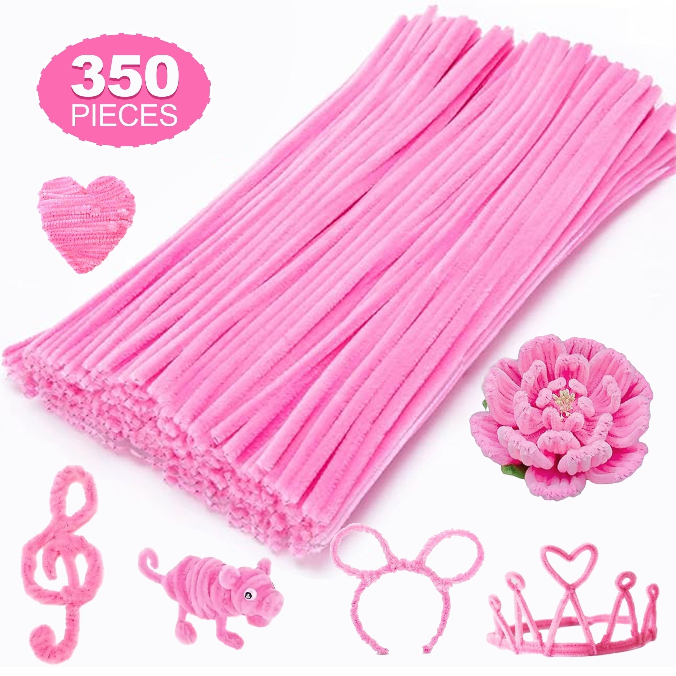 Customer reviews for Fabulas Pink Pipe Cleaners for Crafts, Solid Color ...