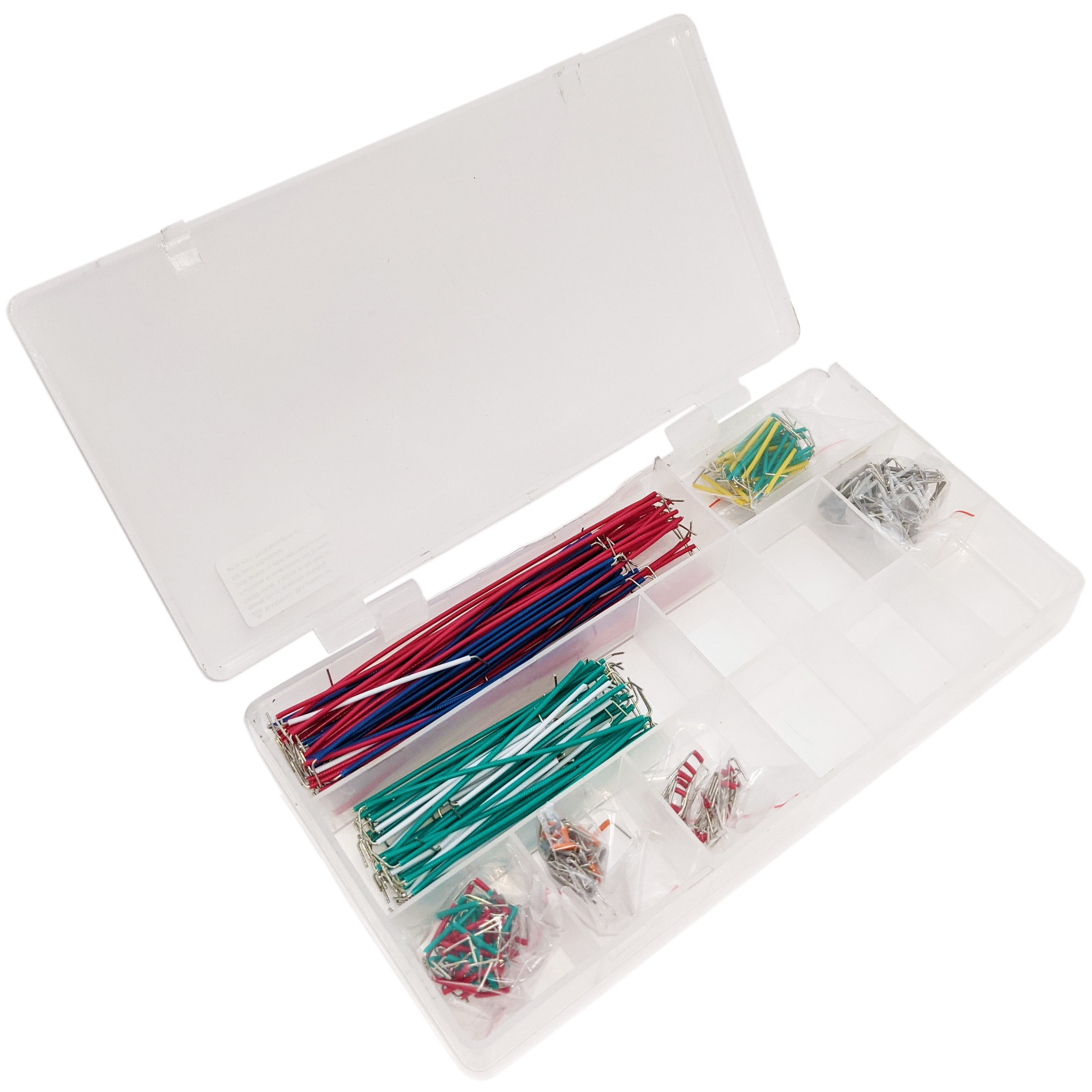 350 Piece Breadboard Jumper Wire Kit with Plastic Storage Case ...