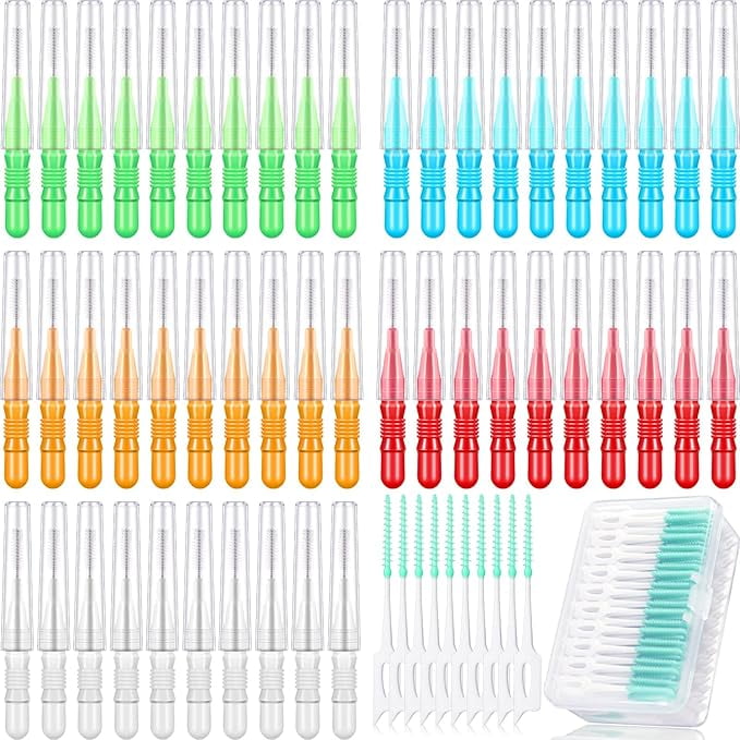 350 Pieces Interdental Brush Tooth Floss Tooth Cleaning Tool Toothpick ...