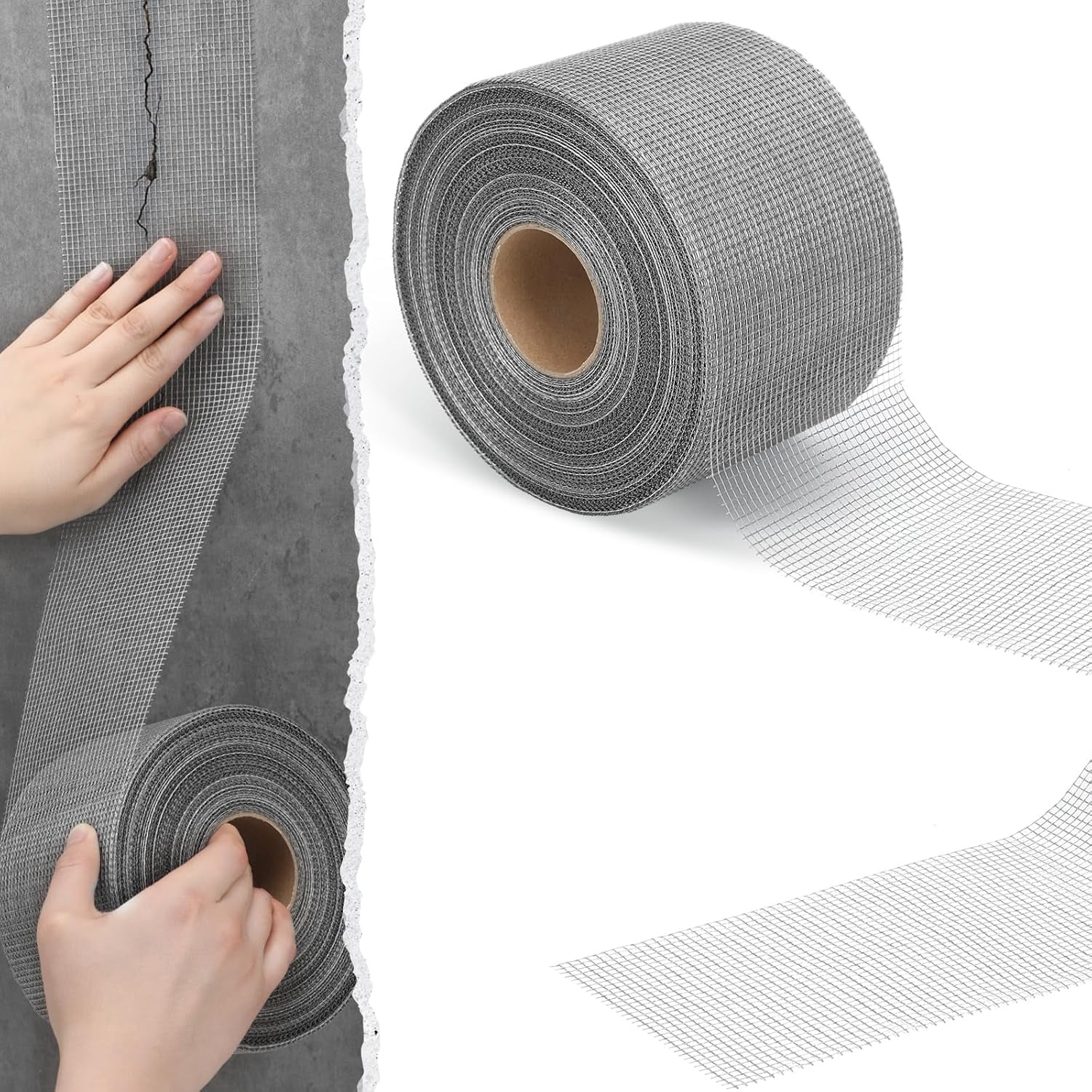 350 ft x 4 Inch Cement Board Joint Tape Self Adhesive Durable Gray ...