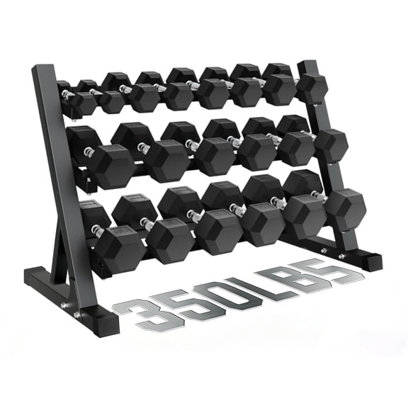 Signature Fitness Hex Dumbbells Strength Workout Equipment Set, 30 lbs ...
