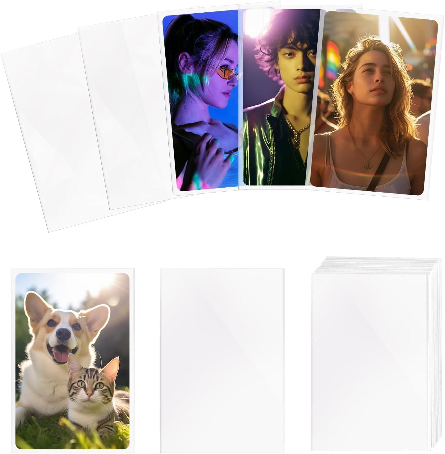 350 pcs Photocard Sleeves 350 PCS Clear Card Protectors for Trading ...
