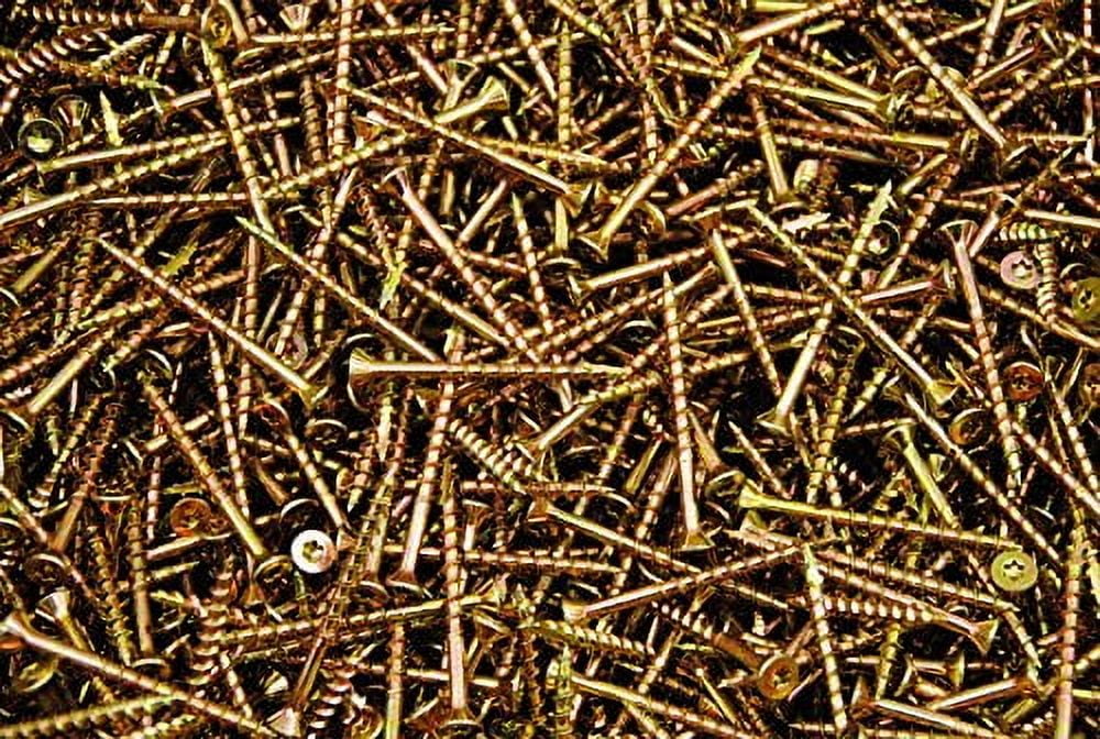 (3500) Torx T20 Flat Head 8 x 2 Yellow Zinc Type 17 Outdoor Wood Screw ...