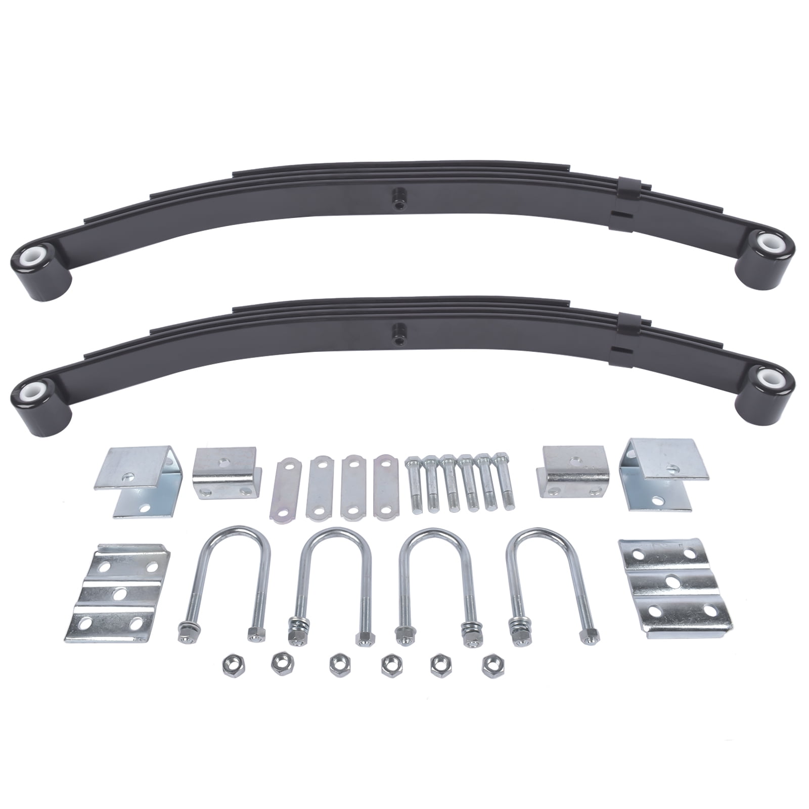 3500 lb Single Axle Trailer Suspension Kit with Leaf Springs, U-Bolts ...