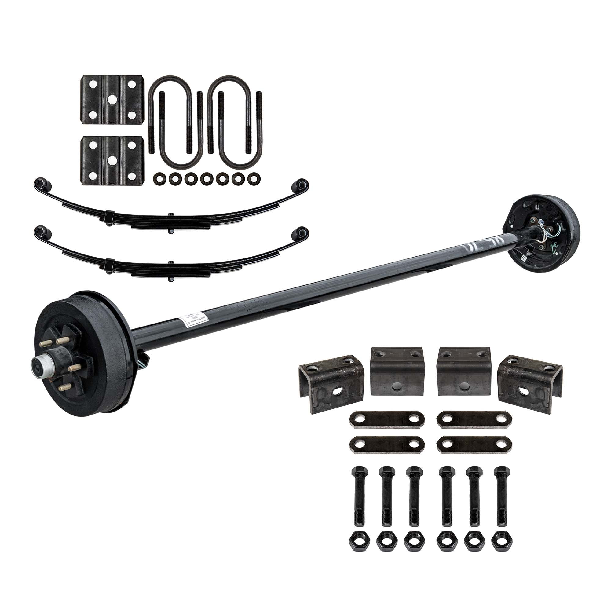 3500 lb TK Heavy Duty Single Trailer Axle Kit with Suspension - Leaf ...
