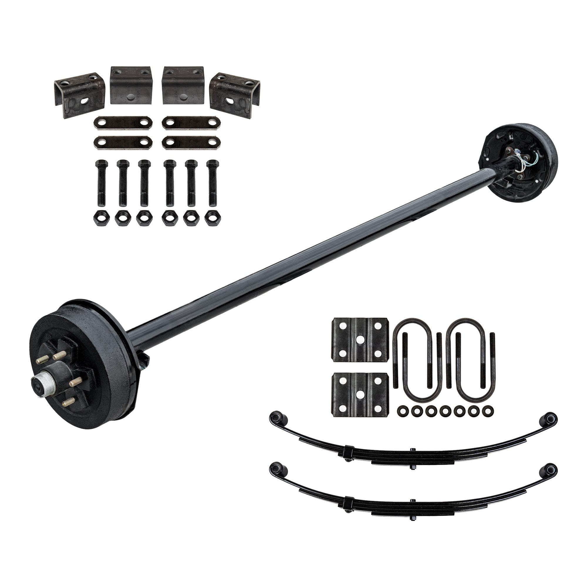 3500 lb TK Heavy Duty Single Trailer Axle Kit with Suspension - Leaf ...
