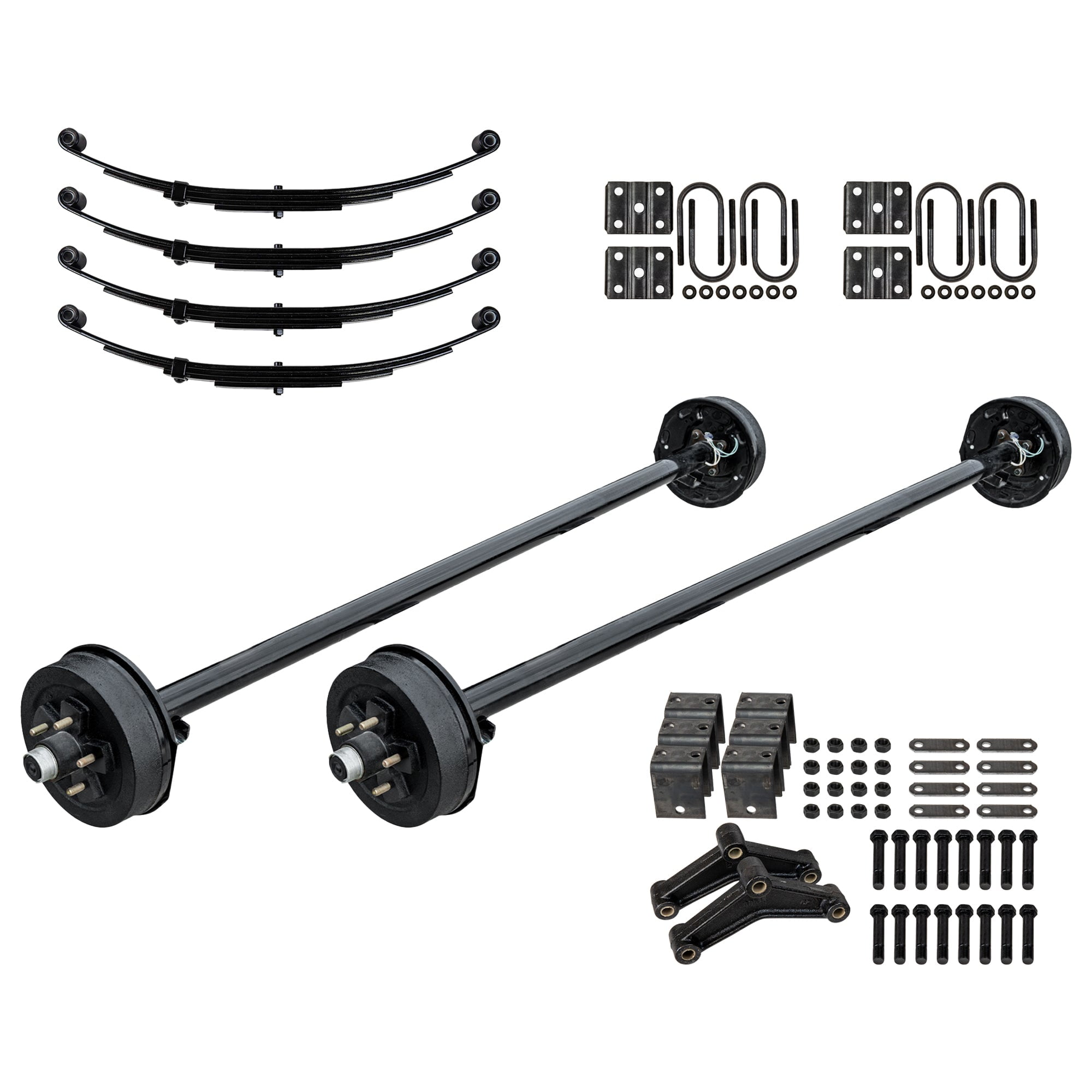 3500 lb TK Heavy Duty Tandem Axle Kit with Suspension- 7K Capacity (73 ...