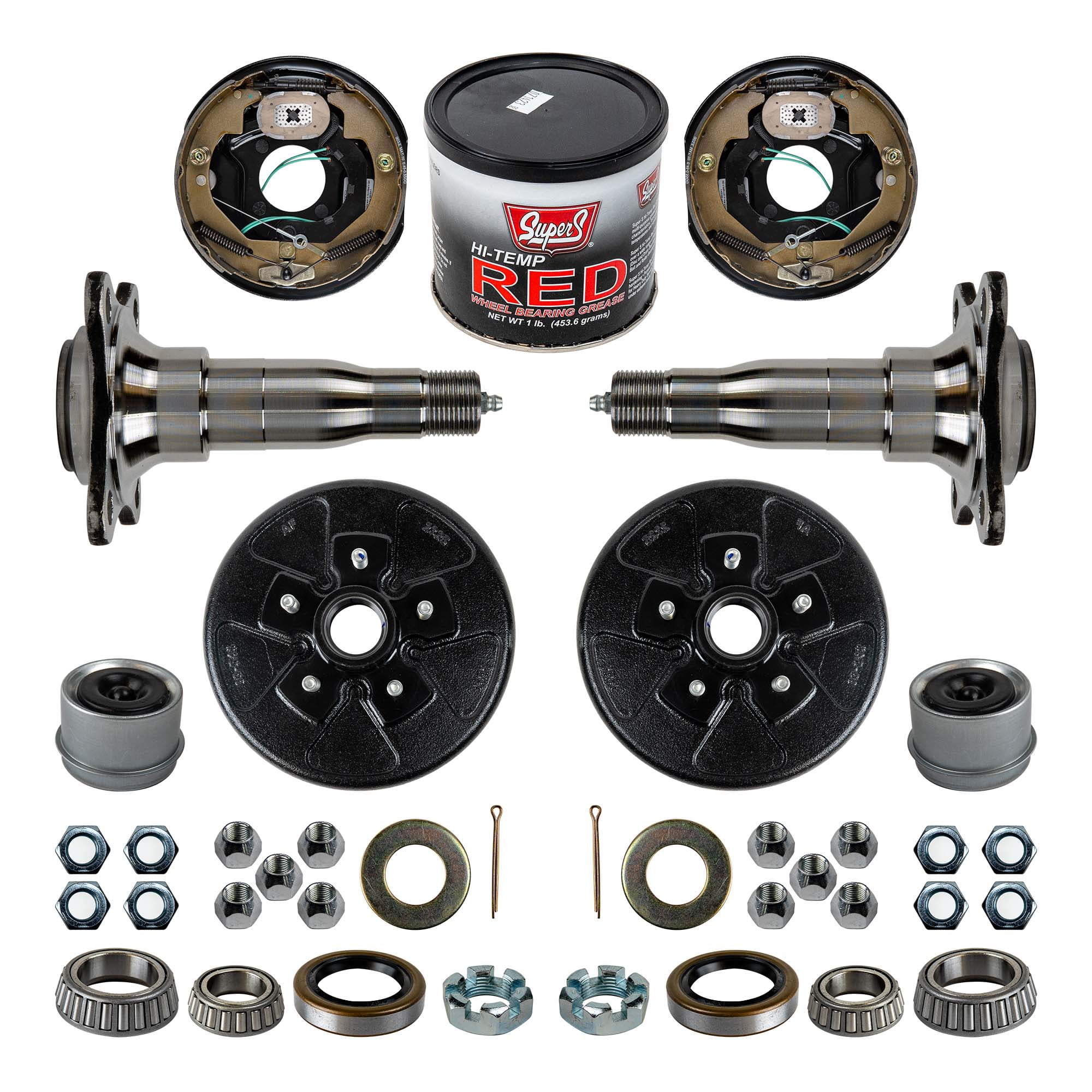 3500 lb Weld Your Own Electric Brake Axle Kit, 3.5K Capacity (#84 ...