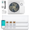 35000 BTU Three-Zone Ductless Split Air Conditioner, Pre-charged Home ...