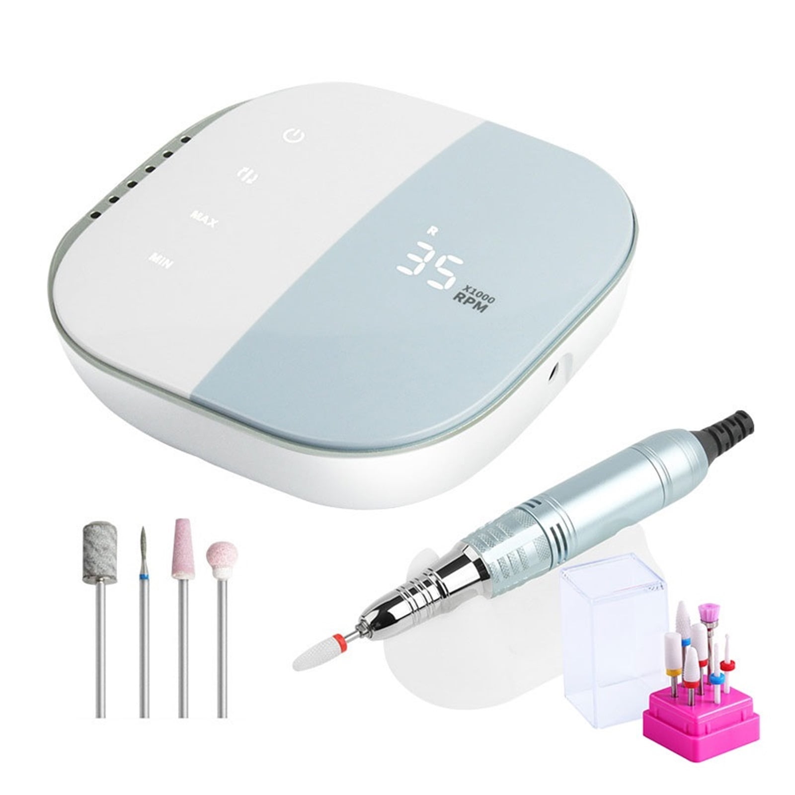 35000RPM Electric Nail Drill With Touch Screen, Rechargeable Cordless ...