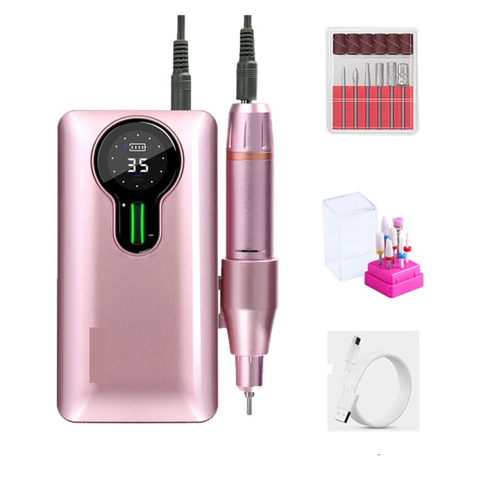 35000RPM Nail Drill Machine, Portable Rechargeable Nail Drill Pen For ...